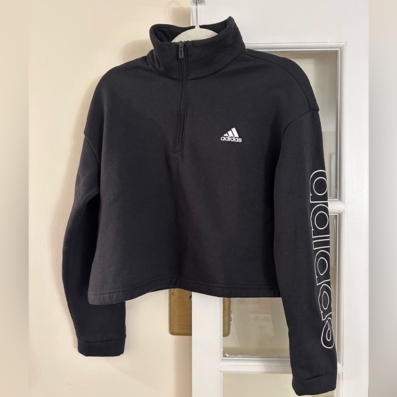 adidas | Tops | Adidas Cropped Quarter Zip | Poshmark